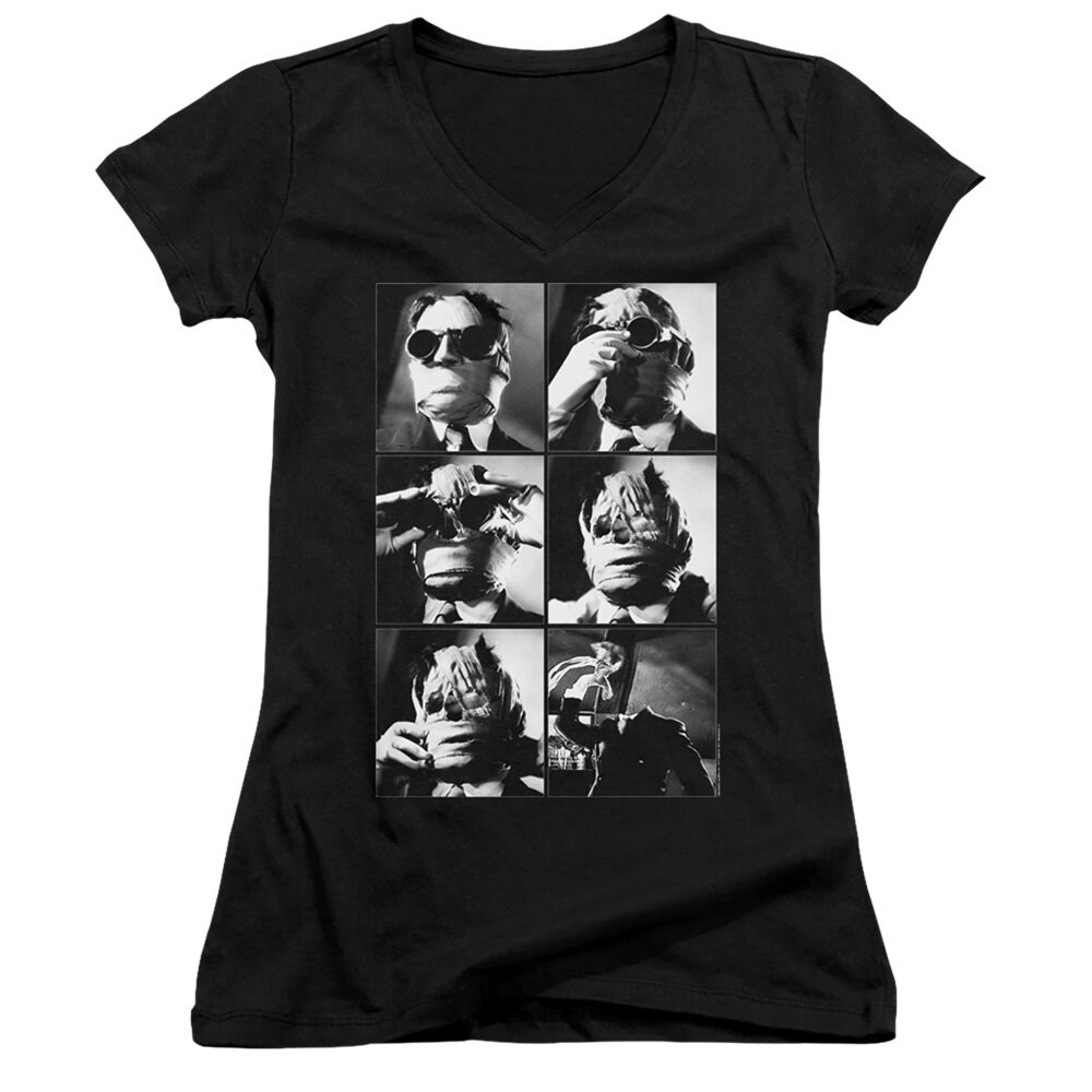 The Invisible Man Bandage Mask Juniors and Women Black Shirts - Etsy