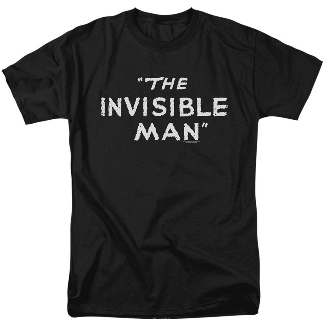 The Invisible Man Vintage Title Text Black Shirts - Etsy