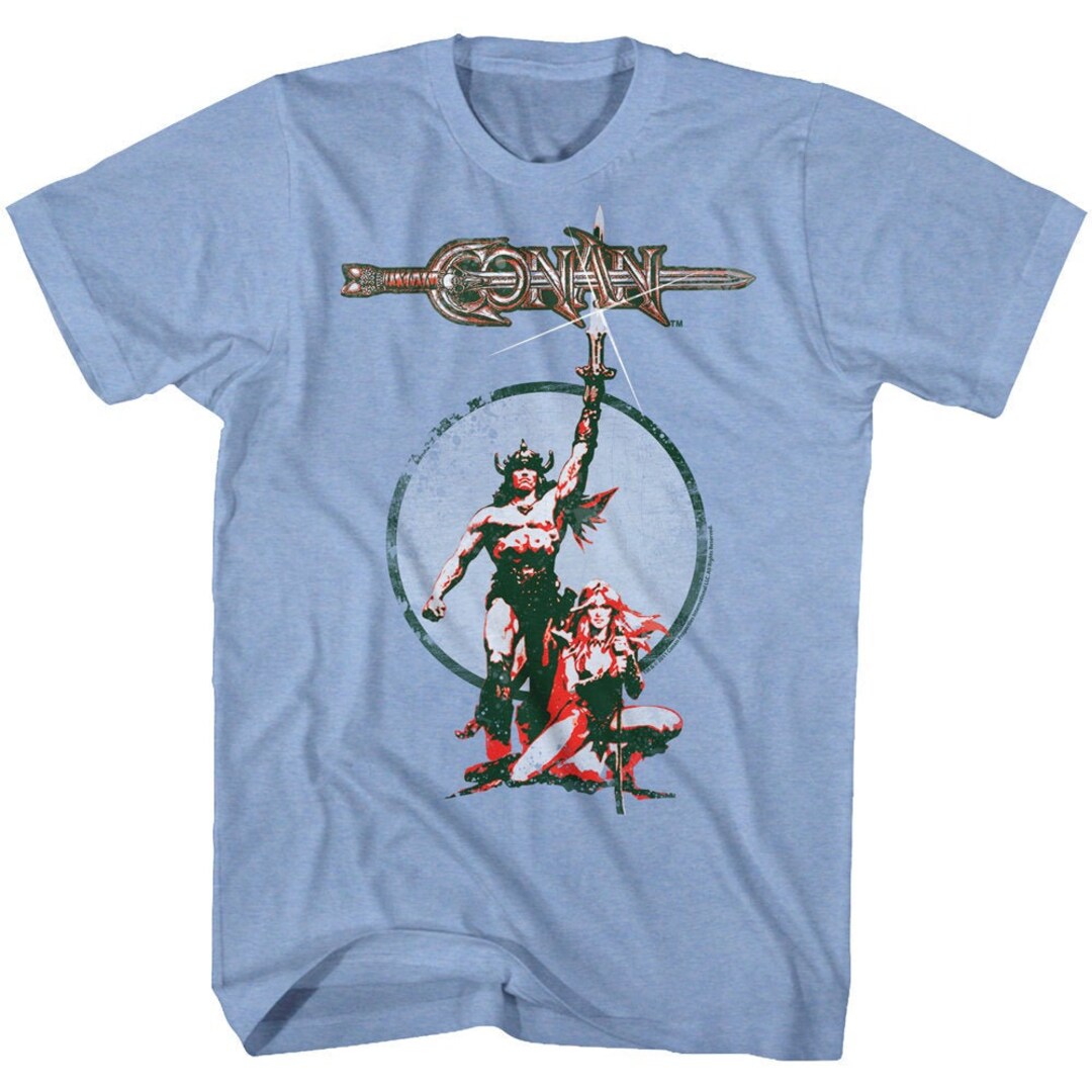 Conan the Barbarian Sword in Hand Logo Light Blue Shirts - Etsy