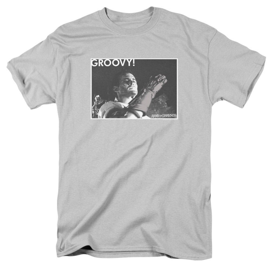 Army of Darkness Groovy Metal Hand Portrait Silver Shirts - Etsy