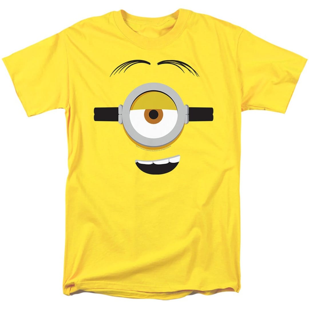 Minions Stuart Face Logo Yellow Shirts - Etsy
