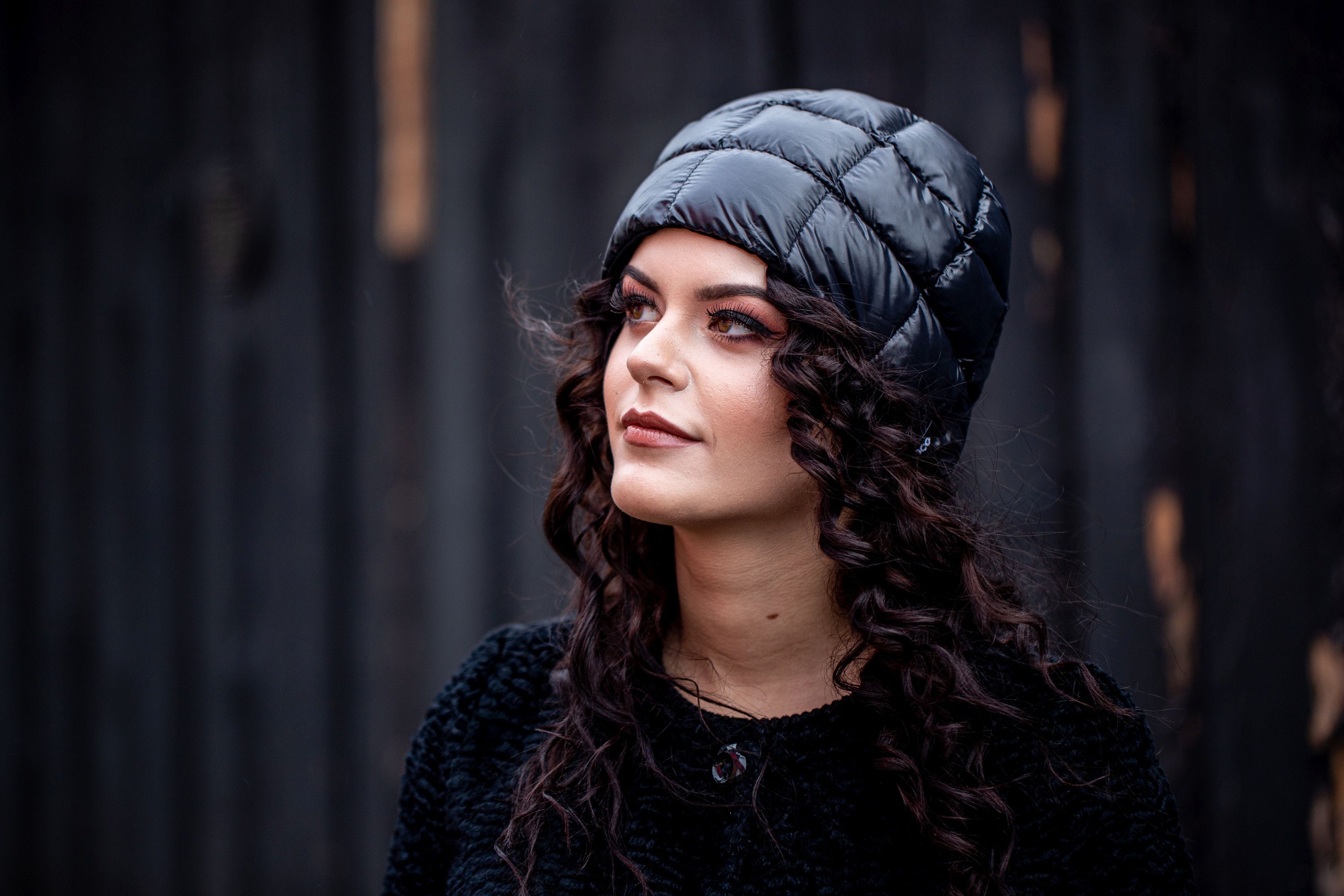 Goose Down Beanie, Black Hat, Ultralight, Hiking, Outdoor, Winter Puffy ...