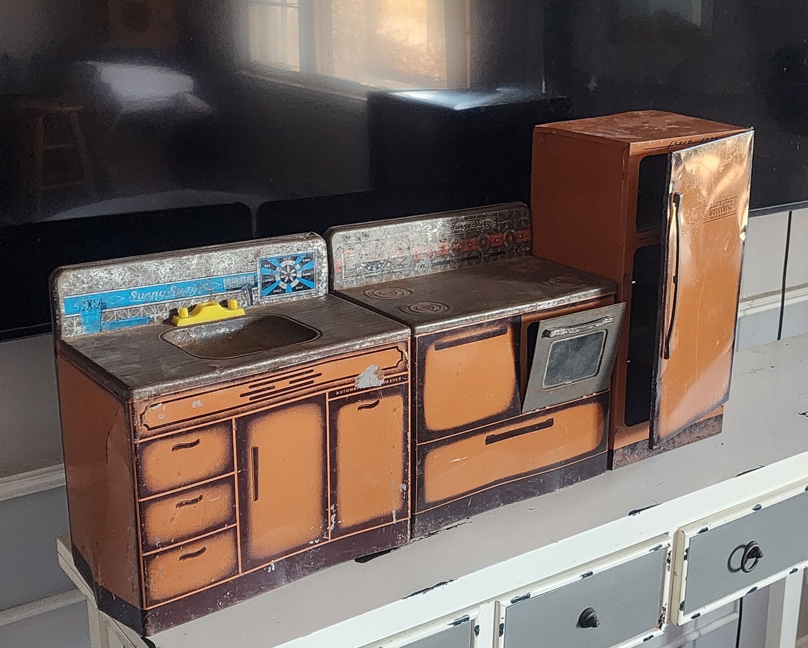 Wolverine Toy Co, Tin Kitchen Set, Sunny Suzy, Brown, 1950s - Etsy