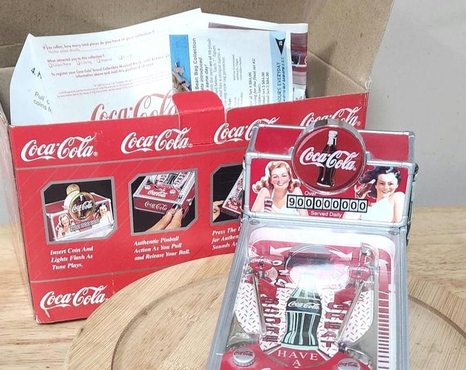 Coca Cola Pin Ball Bank, Vintage Working, Musical Light up Coke, Coca ...
