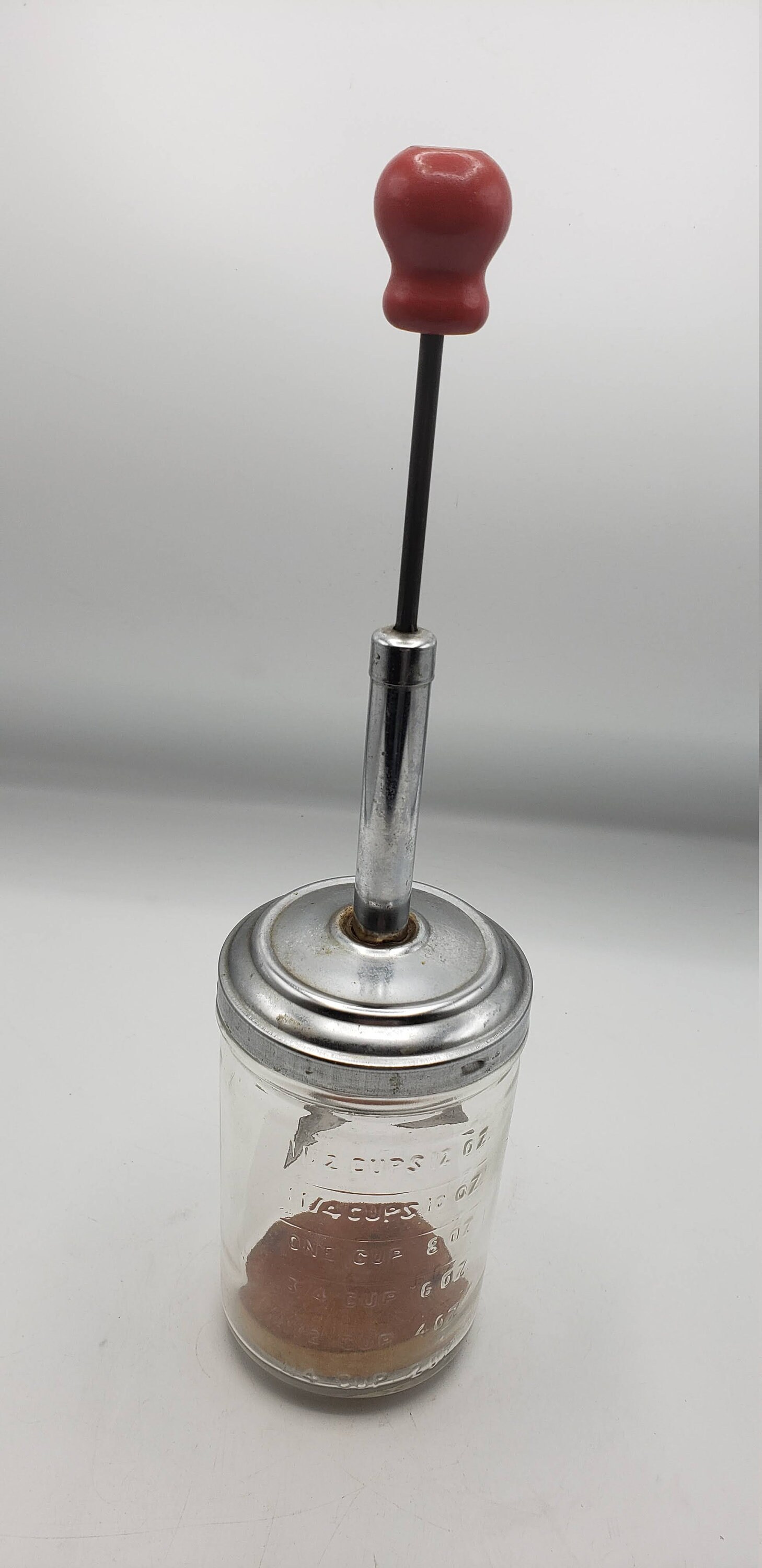 Hazel Atlas 12 Oz Capacity Chopper , Red Wood Knob, Stainless Steel ...