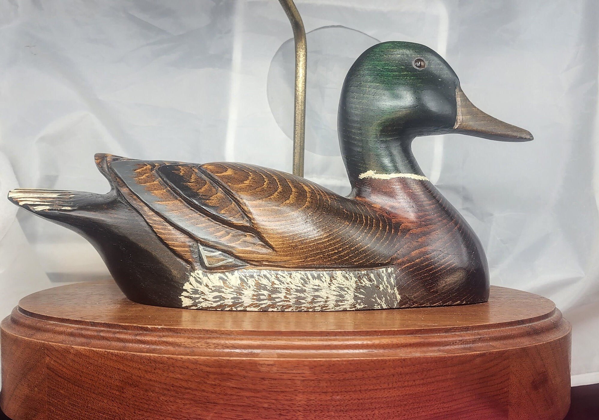 Hand Craved Mallard Duck Lamp, Vintage, Handsome, Art - Etsy