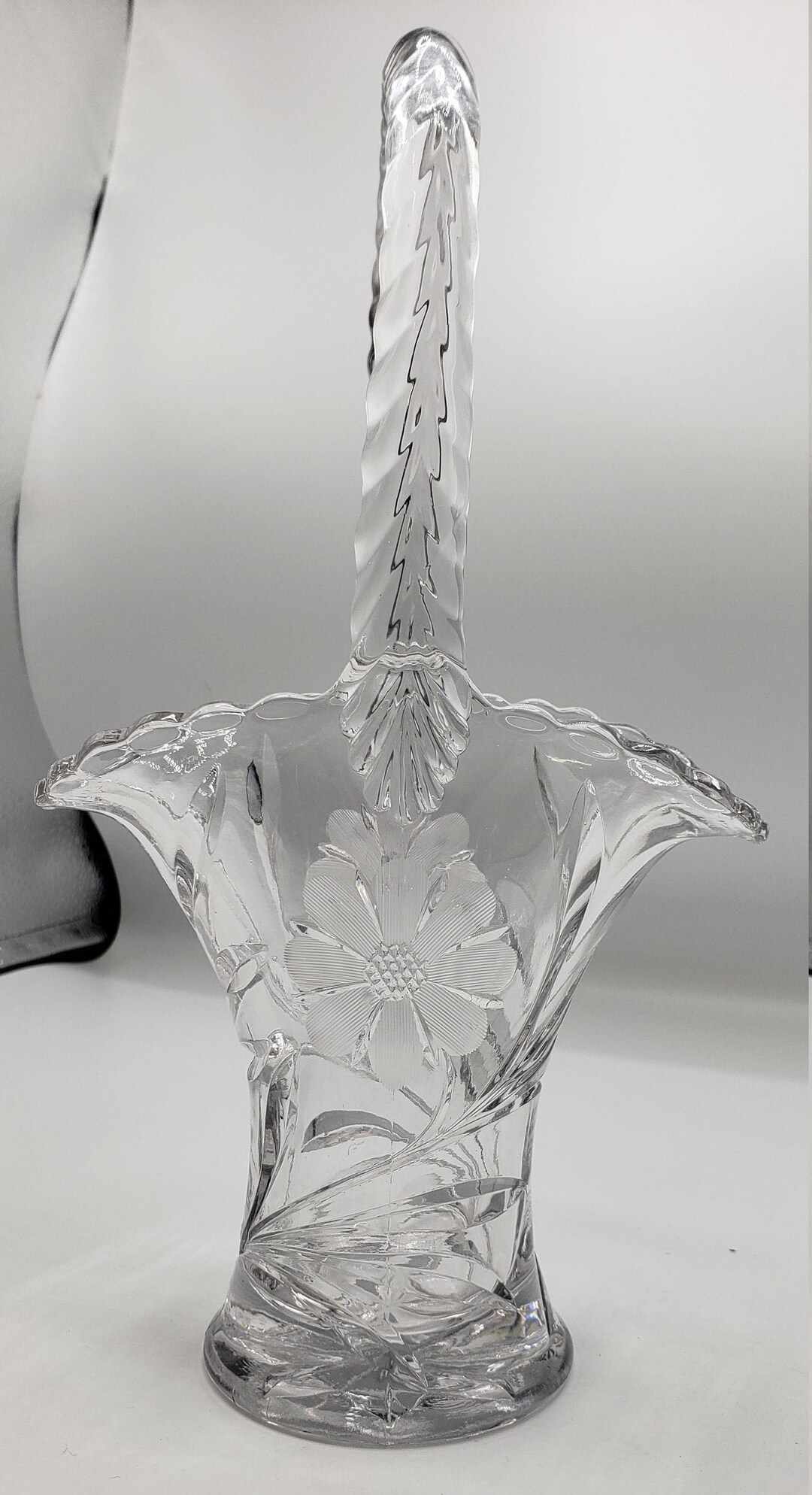 Etched Glass Basket. - Etsy