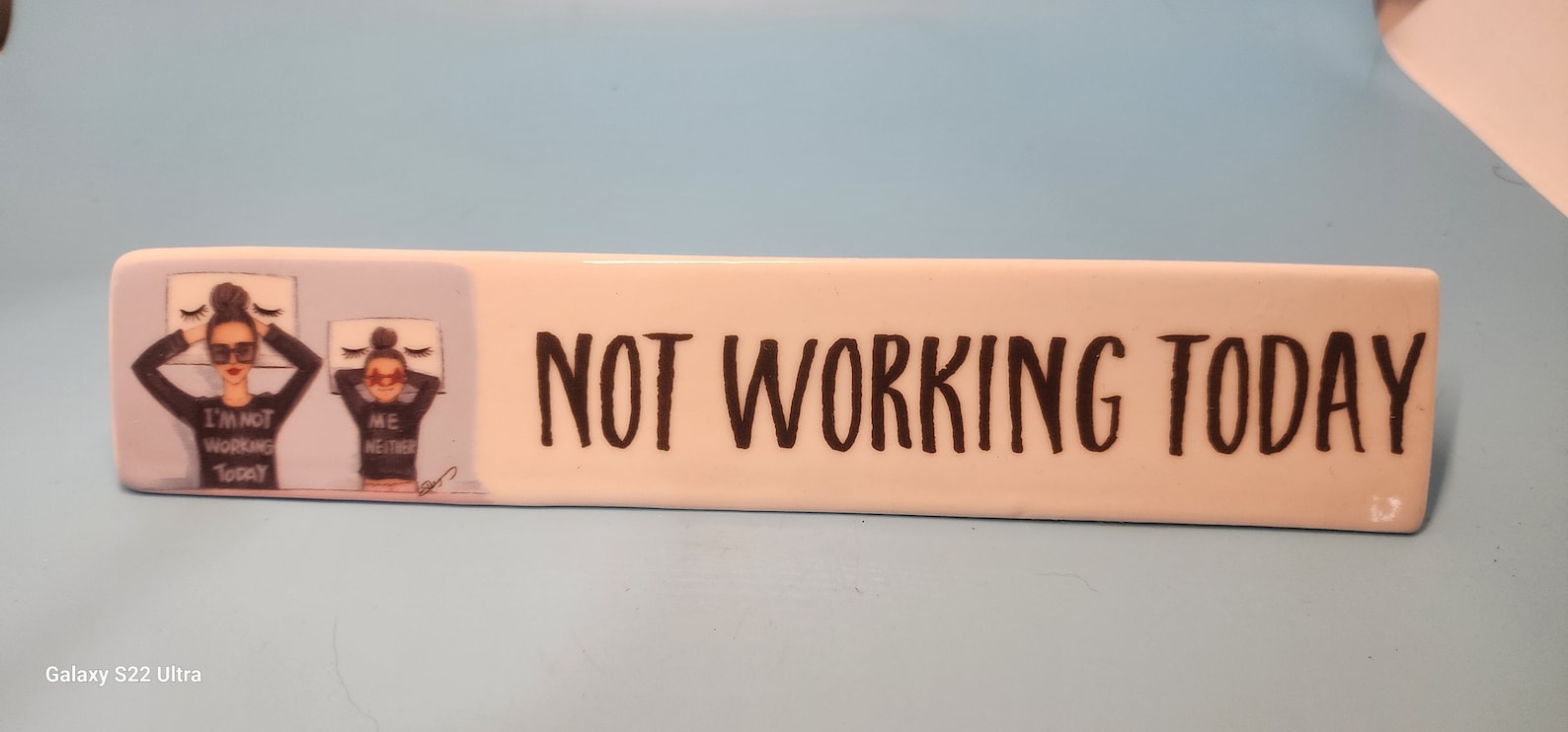 Not Working Today, Triangular Ceramic Sign, Desk Decor, Office - Etsy
