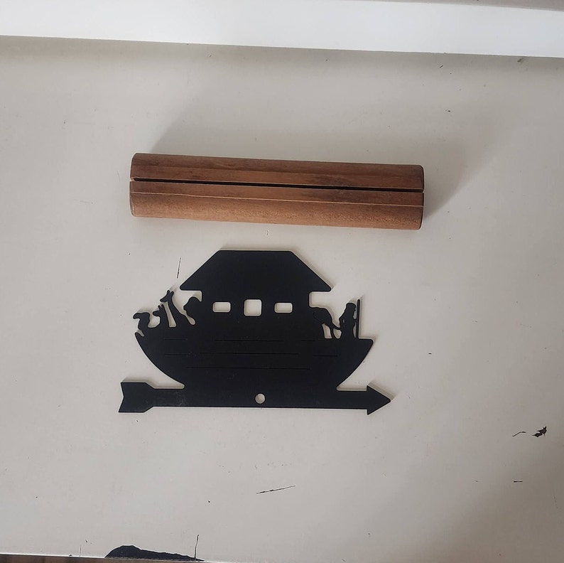 Laser Cut Black Metal Silhouette Noah's Ark With Wood - Etsy