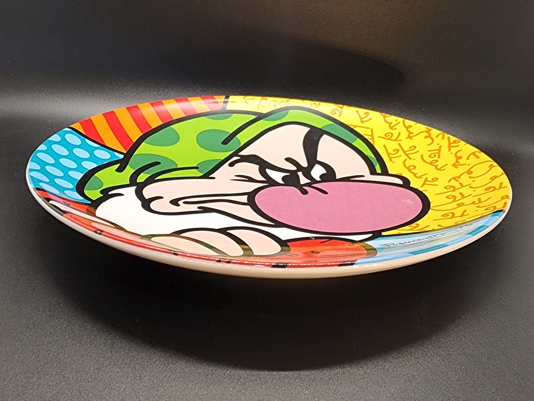 Disney Grumpy Plate by Romeo Britto, 2011 - Etsy