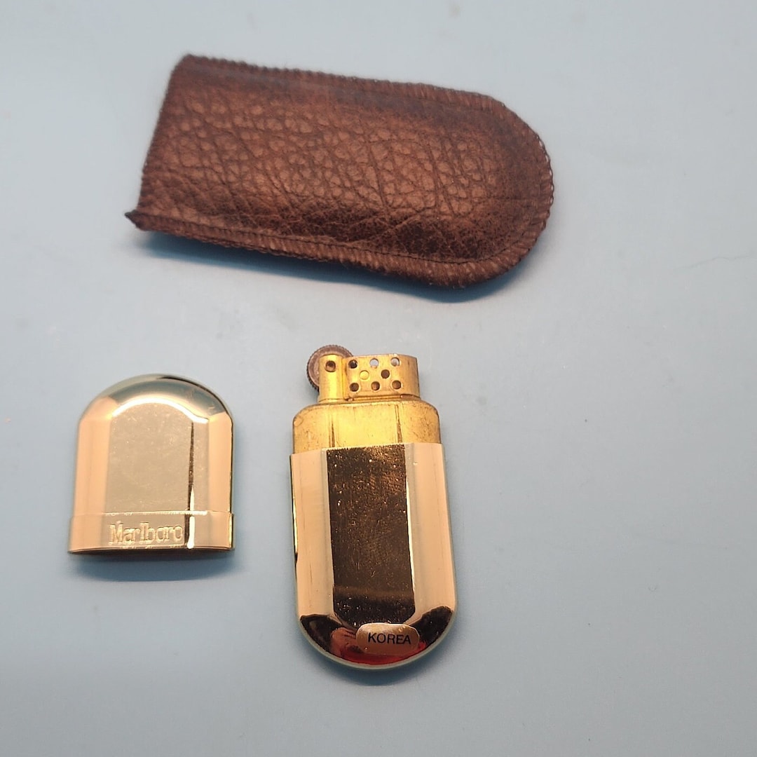 Marlboro Brass No. 6, Lighter With Leather Case - Etsy