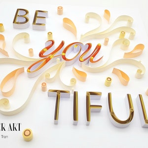 Quilling Paper Art BEYOUTIFUL Walldecor Unique Gift Calligraphy - Etsy.de