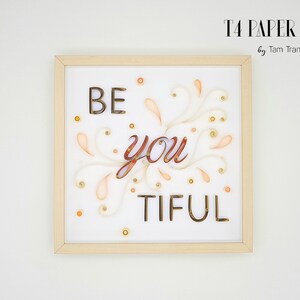 Quilling Paper Art BEYOUTIFUL Walldecor Unique Gift Calligraphy - Etsy.de