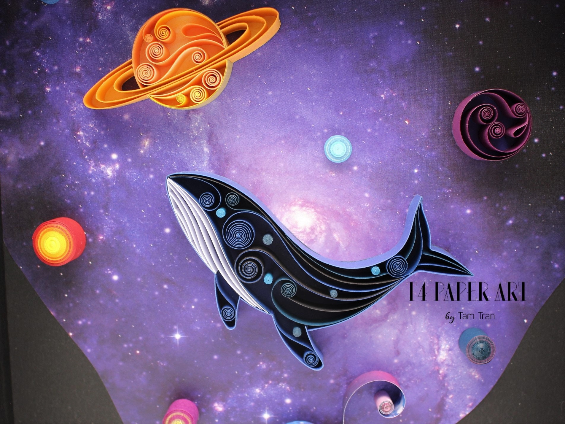 Quilling Galaxy Whale Dream Papierkunst Wanddeko Geschenk - Etsy.de