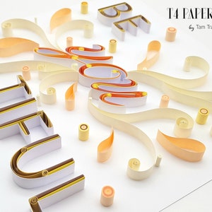 Quilling Paper Art BEYOUTIFUL Walldecor Unique Gift Calligraphy - Etsy.de