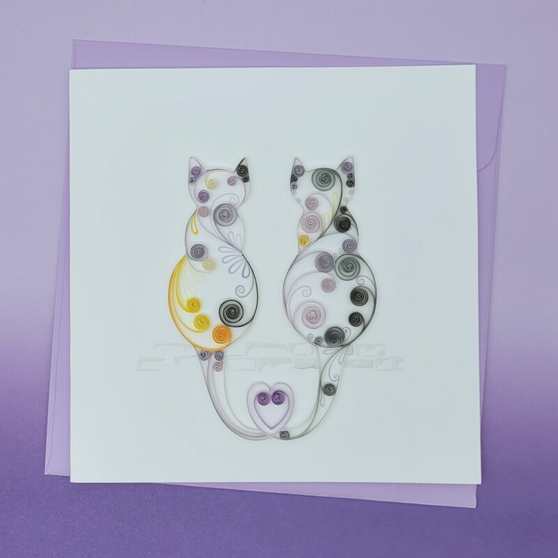 Paper Quilling Cat - Etsy
