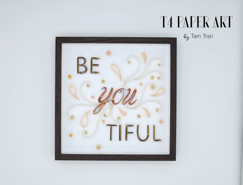 Quilling Paper Art BEYOUTIFUL Walldecor Unique Gift Calligraphy - Etsy.de