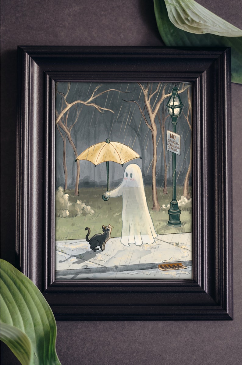 Cute Ghost Fine Art Print Fun Halloween Decor for Families - Etsy