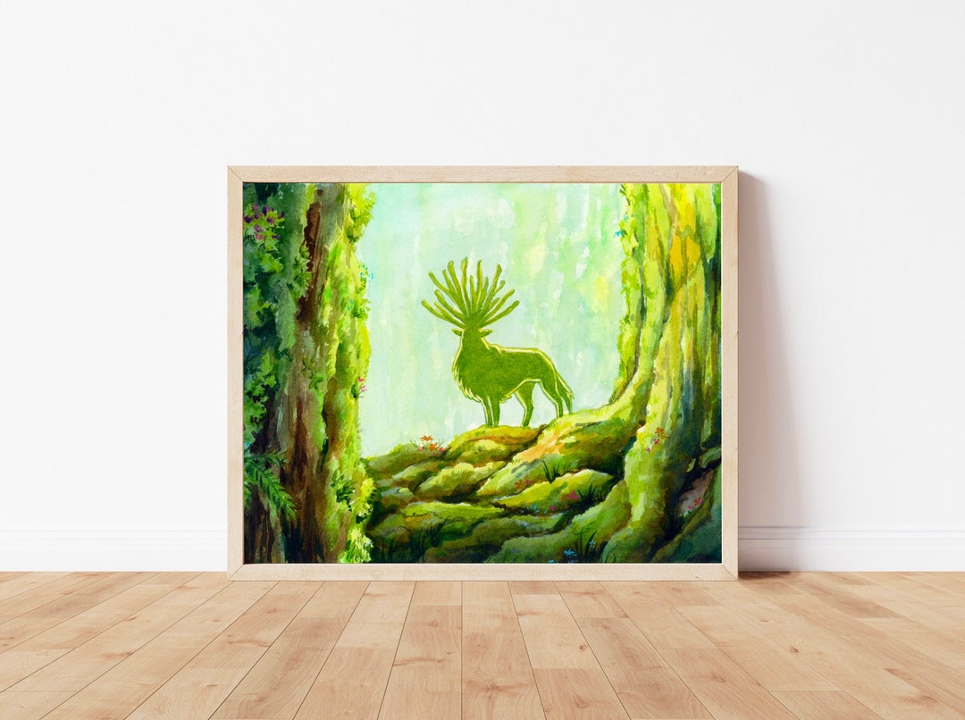 11princess Mononoke Watercolor Art Print Watercolor Landscape Art ...