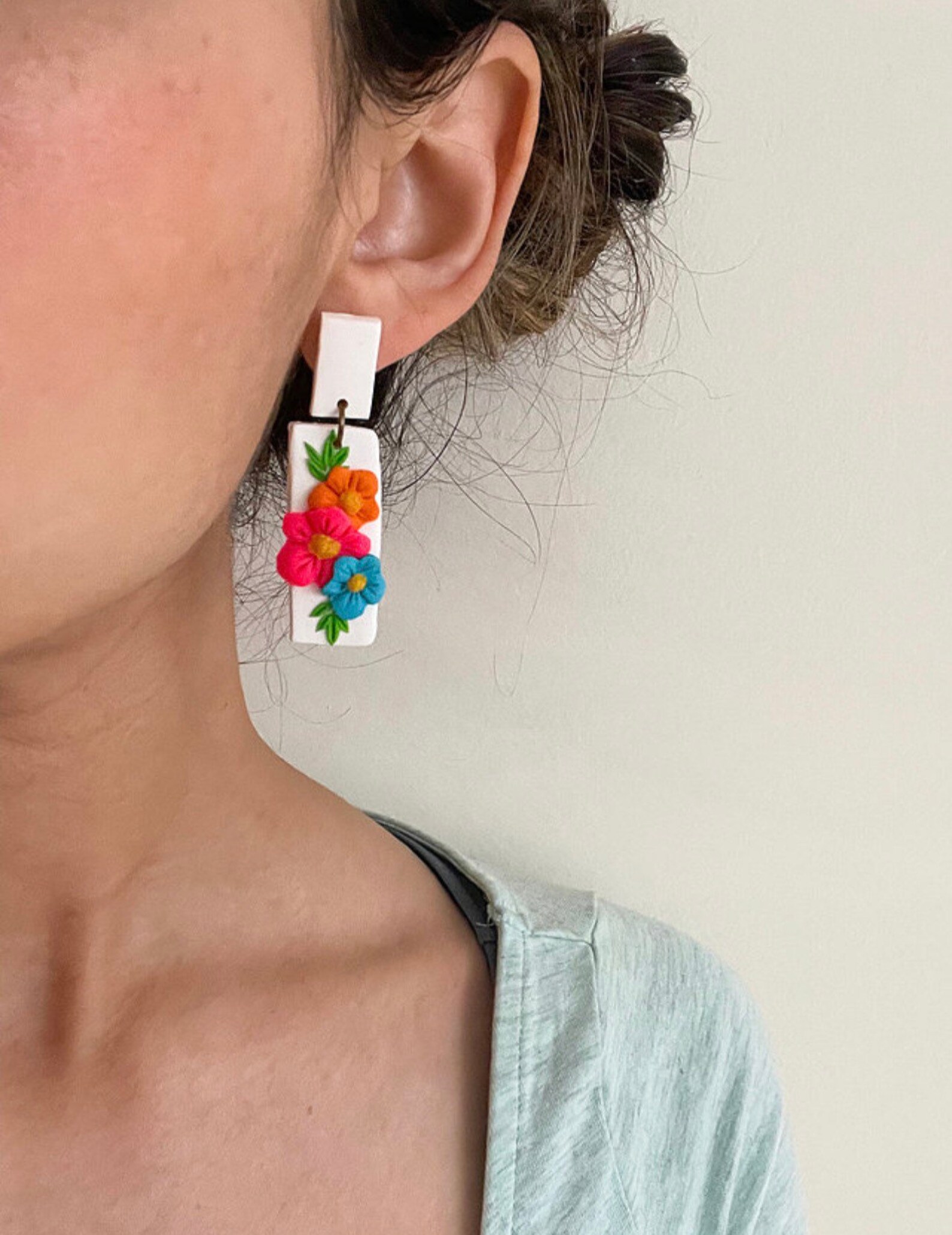 Mexican Embroidery Earring Bars | Etsy