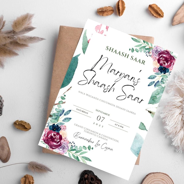 Somali Wedding Invitation - Etsy