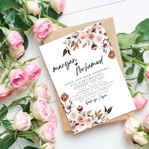 Somali Meher Invitation, Somali Wedding Engagement Invitation, Aroos ...