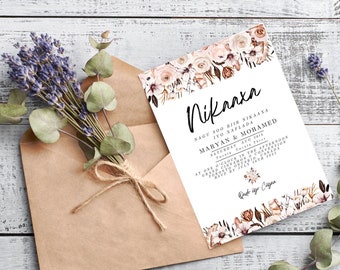 Somali Meher Invitation, Somali Wedding Engagement Invitation, Aroos ...