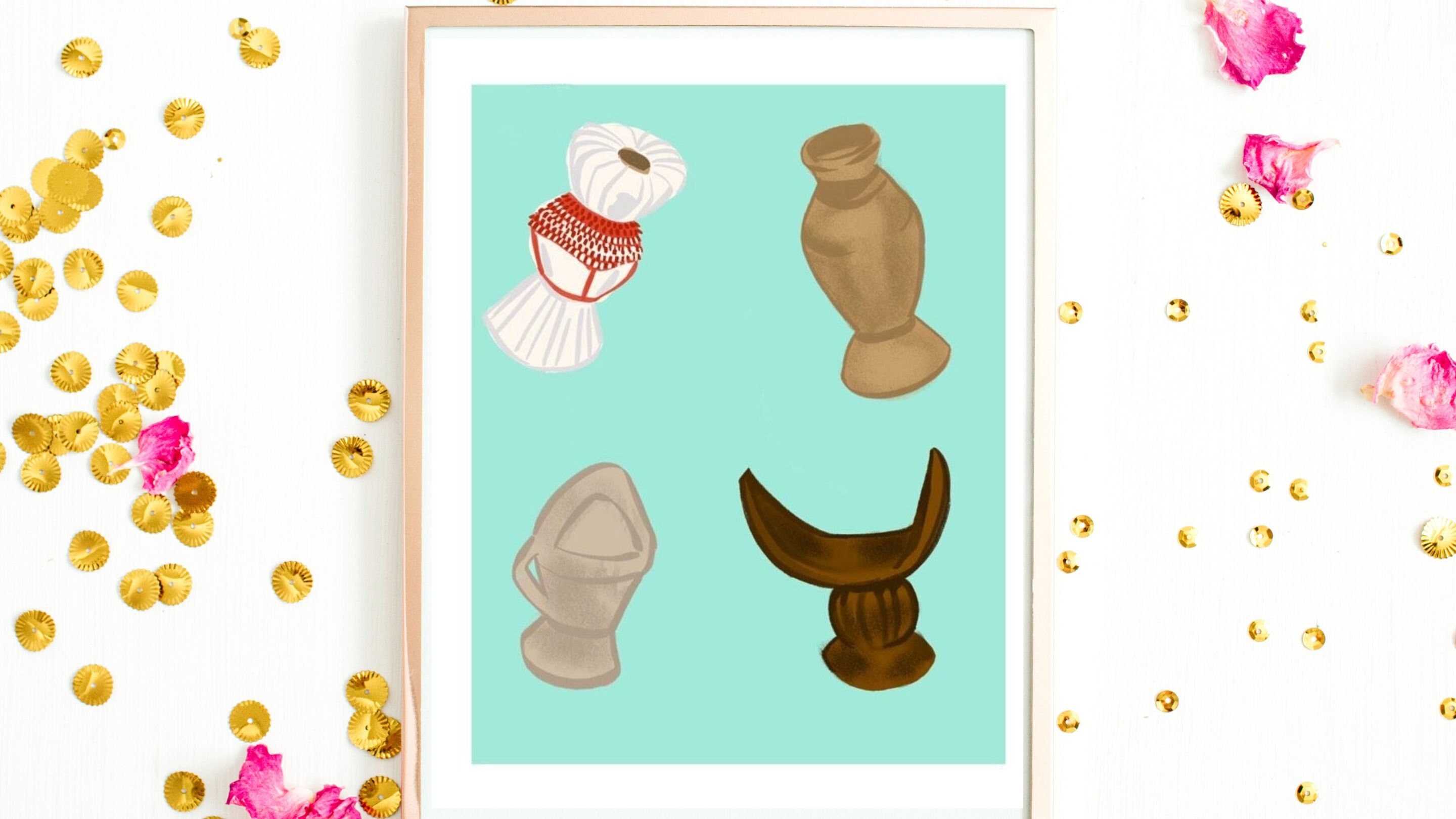 Get This Elegant Somali Nomadic Wall Art, Hand Draw Cultural Nomadic ...