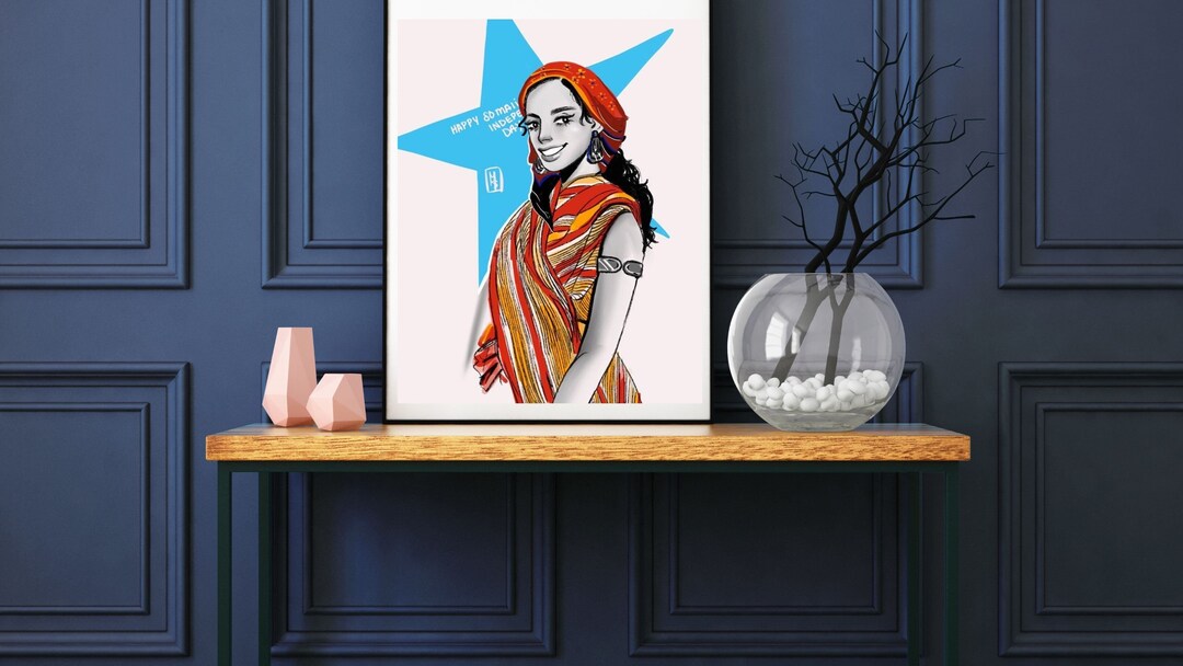 Hand Draw Beautiful Wall Art, Somali Girl , Somali Icon and Culture ...