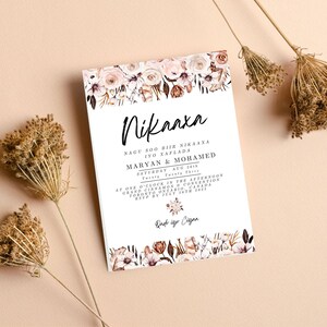 Somali Nikaah Invitation, Somali Wedding Engagement Invitation, Aroos ...