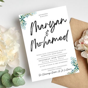 Somali Wedding Invitation Card, Aroos Casuumad Card, Aroos Casuumad ...
