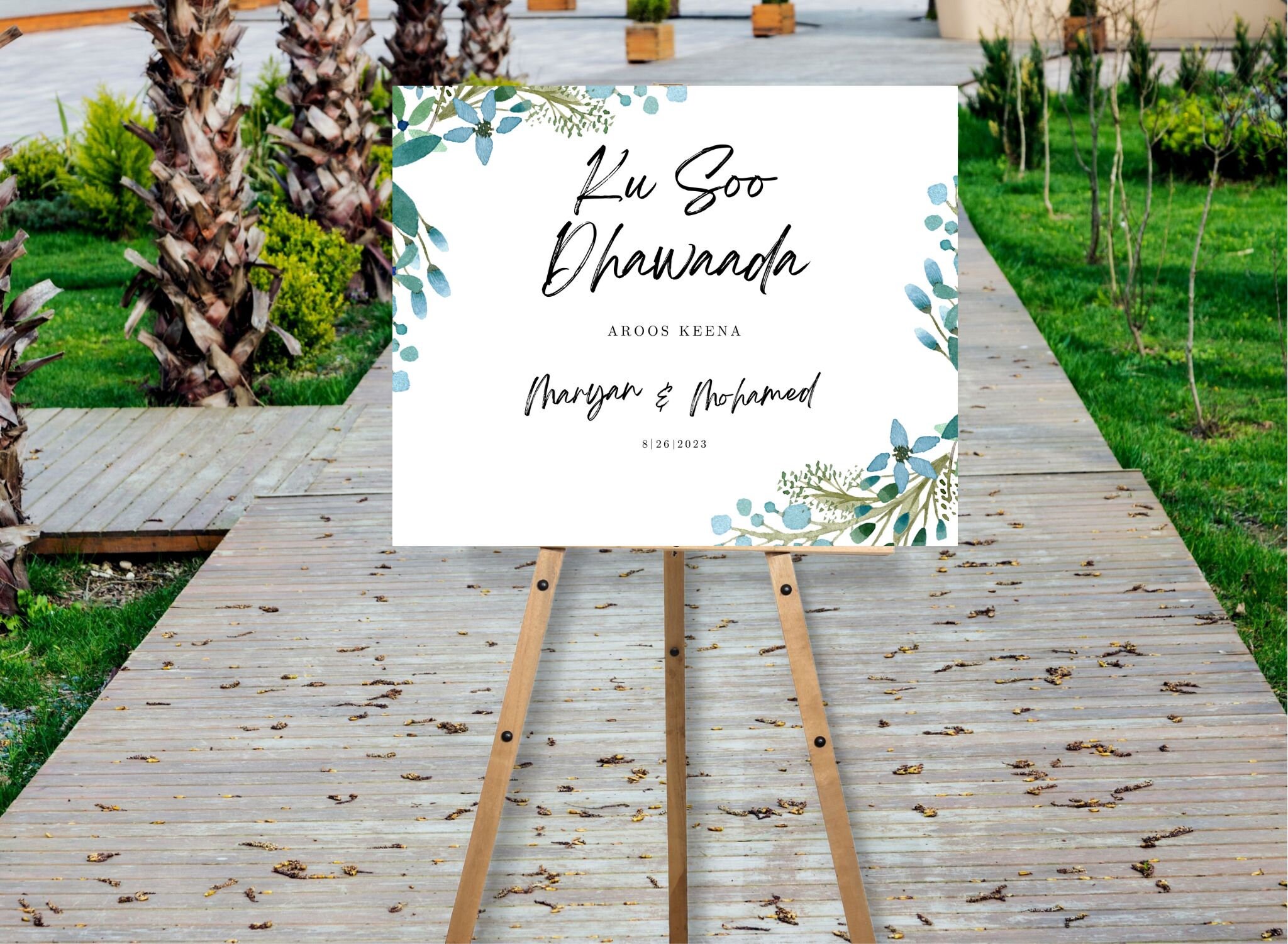 Somali Wedding Welcome Sign, Kusoo Dhawaada Wedding Signs Welcome ...