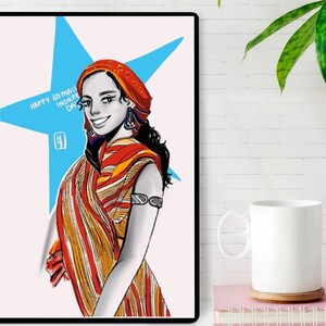 Hand Draw Beautiful Wall Art, Somali Girl , Somali Icon and Culture ...