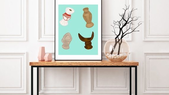 Get This Elegant Somali Nomadic Wall Art Hand Draw Cultural | Etsy