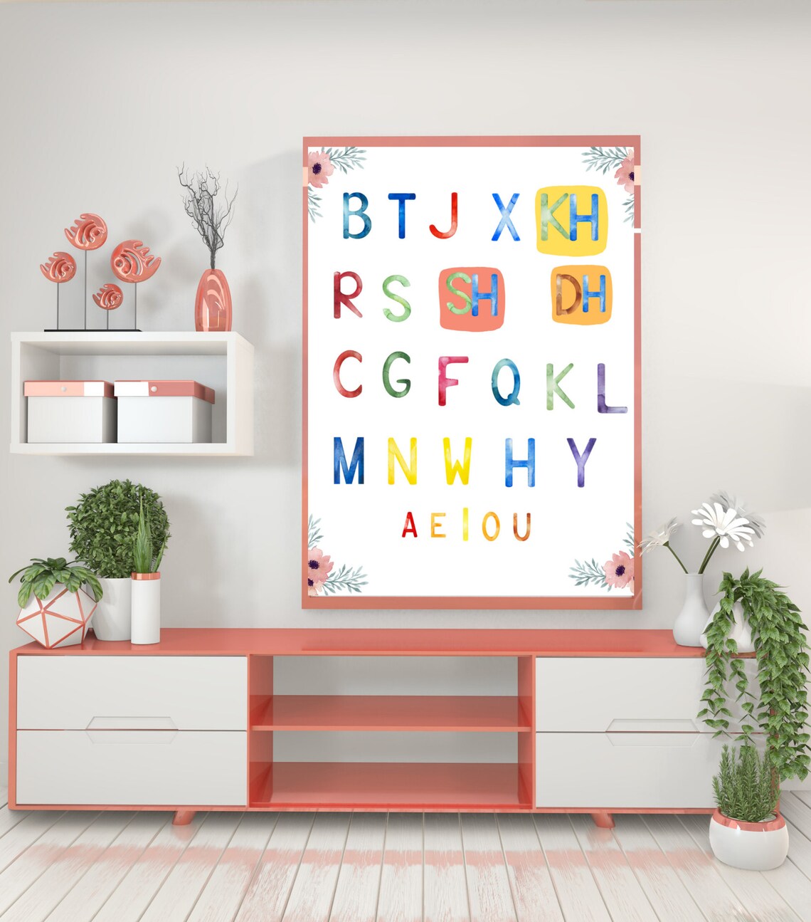 Somali Alphabet Print, Somali Language Wall Art, Somalia Living Room ...