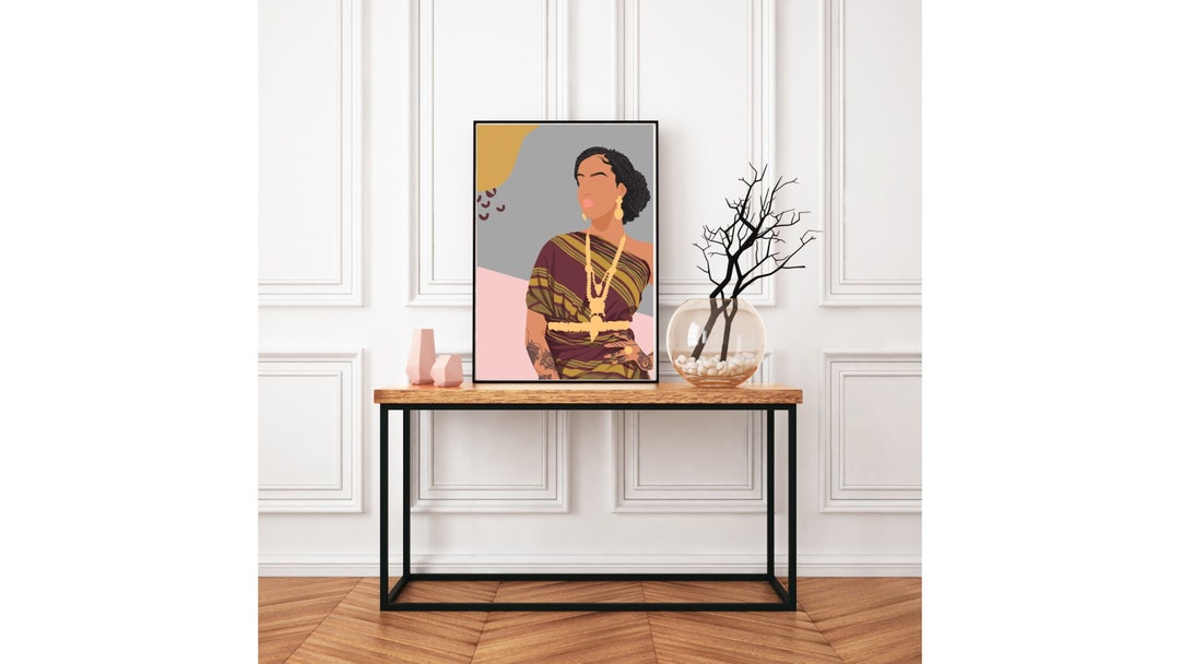 Hand Draw Beautiful Wall Art, Somali Girl, Somali Icon and Culture ...