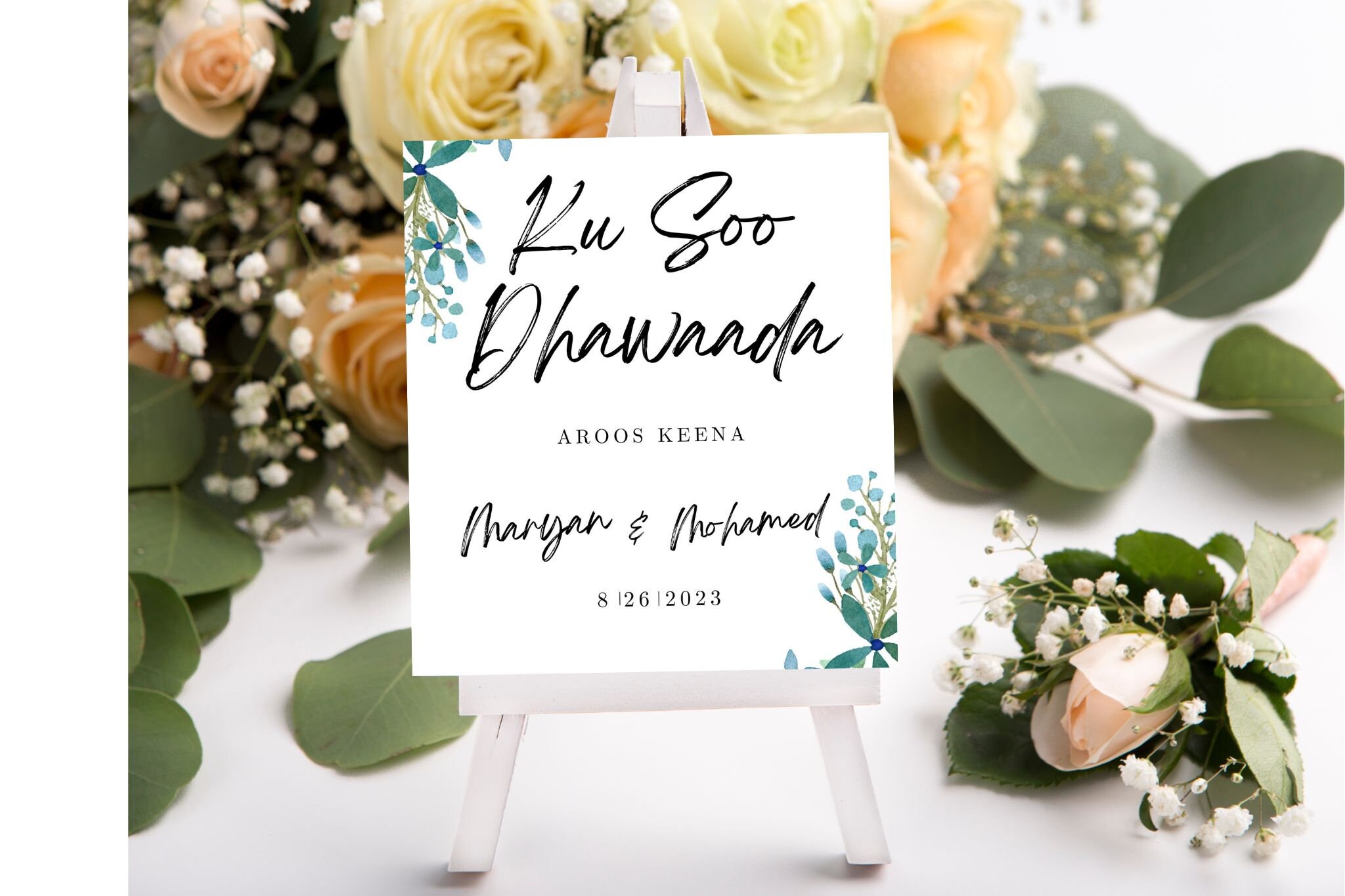 Somali Wedding Welcome Sign, Kusoo Dhawaada Wedding Signs Welcome ...