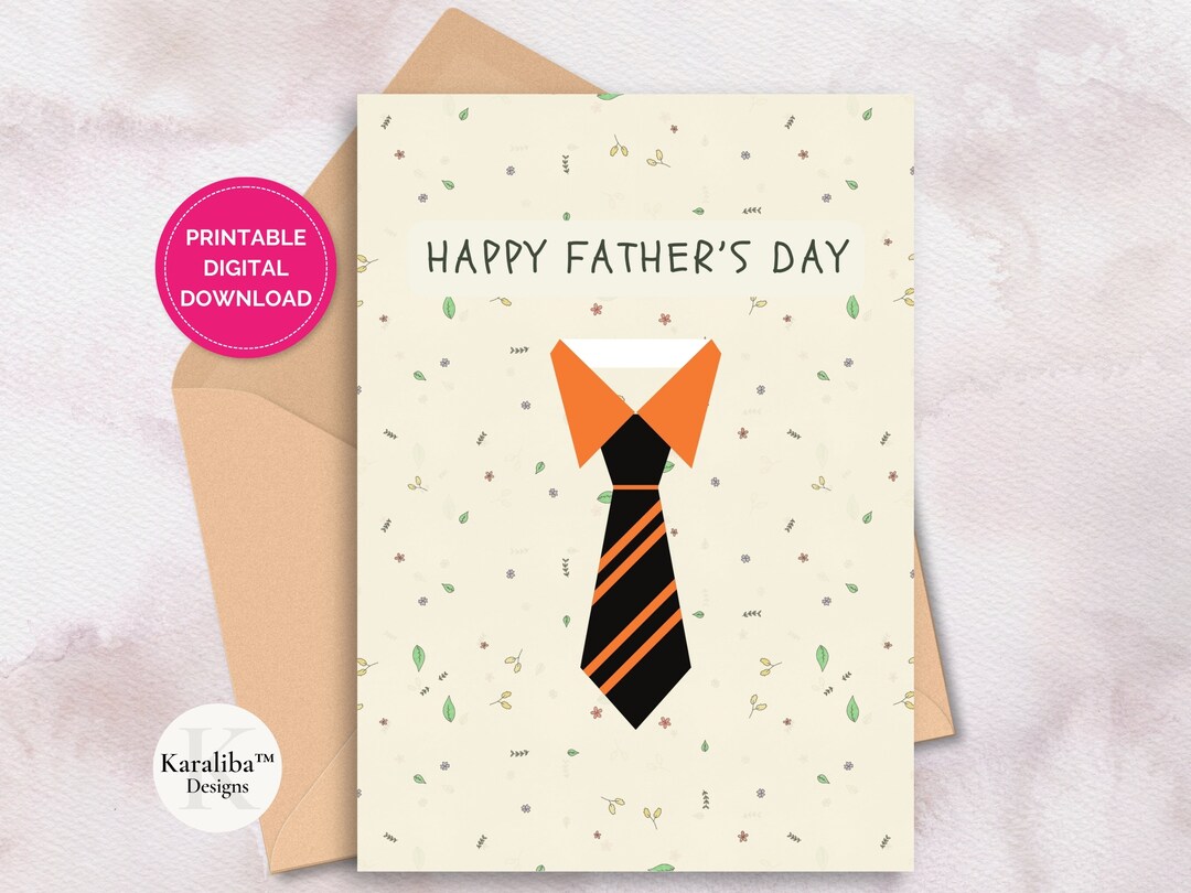 Happy Father's Day Card, Printable Card for Dad - Etsy