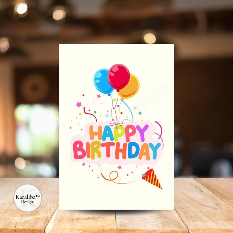 PRINTABLE Kids Happy Birthday Card Bundle, Set of 10 Cards - Etsy