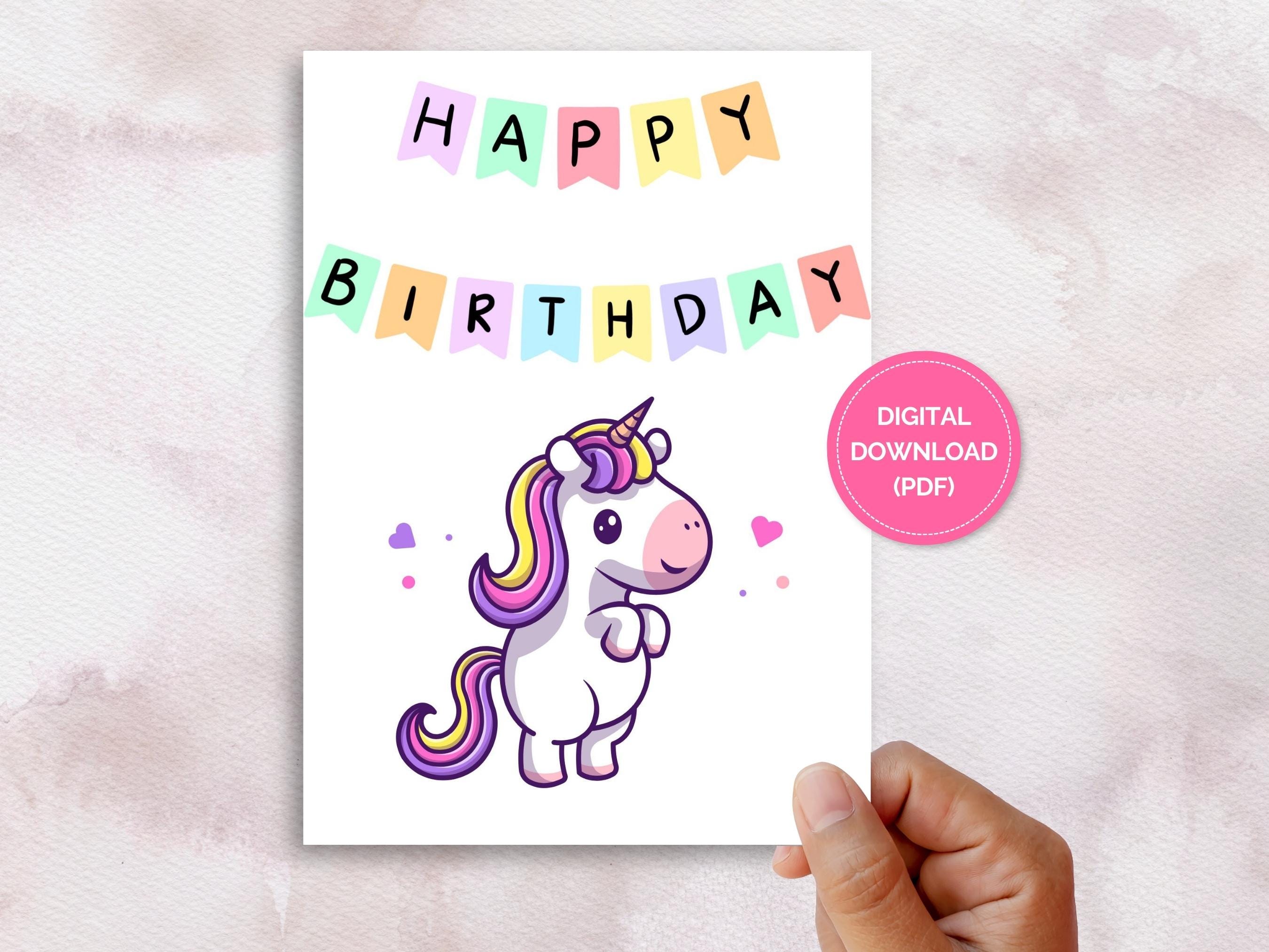 Printable Kids Happy Birthday Card - Etsy