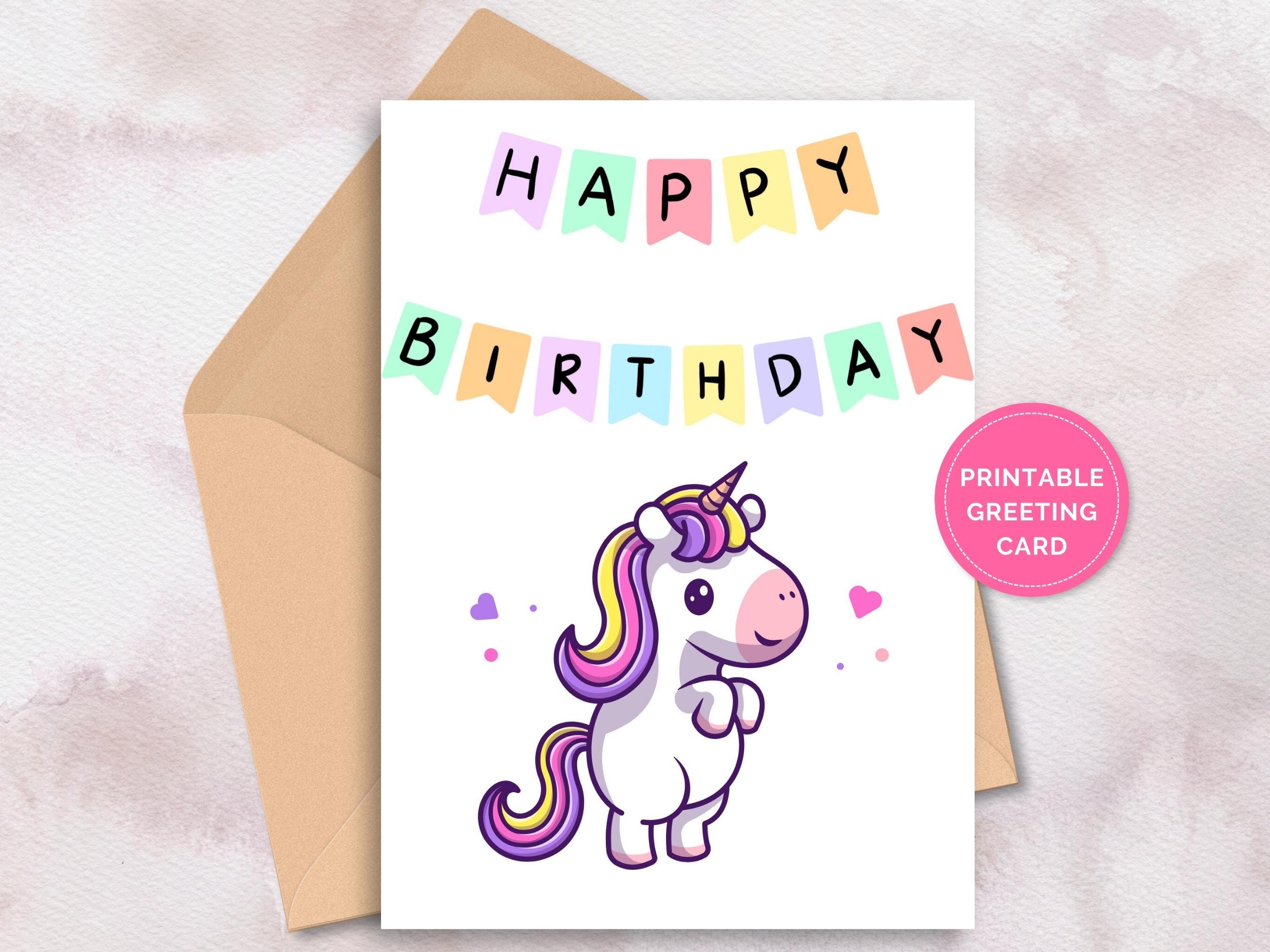 Printable Kids Happy Birthday Card - Etsy