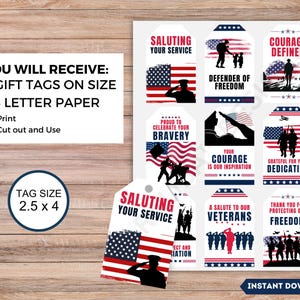 Printable Veterans Day Gift Tag Bundle – 9 Patriotic Designs – Instant ...