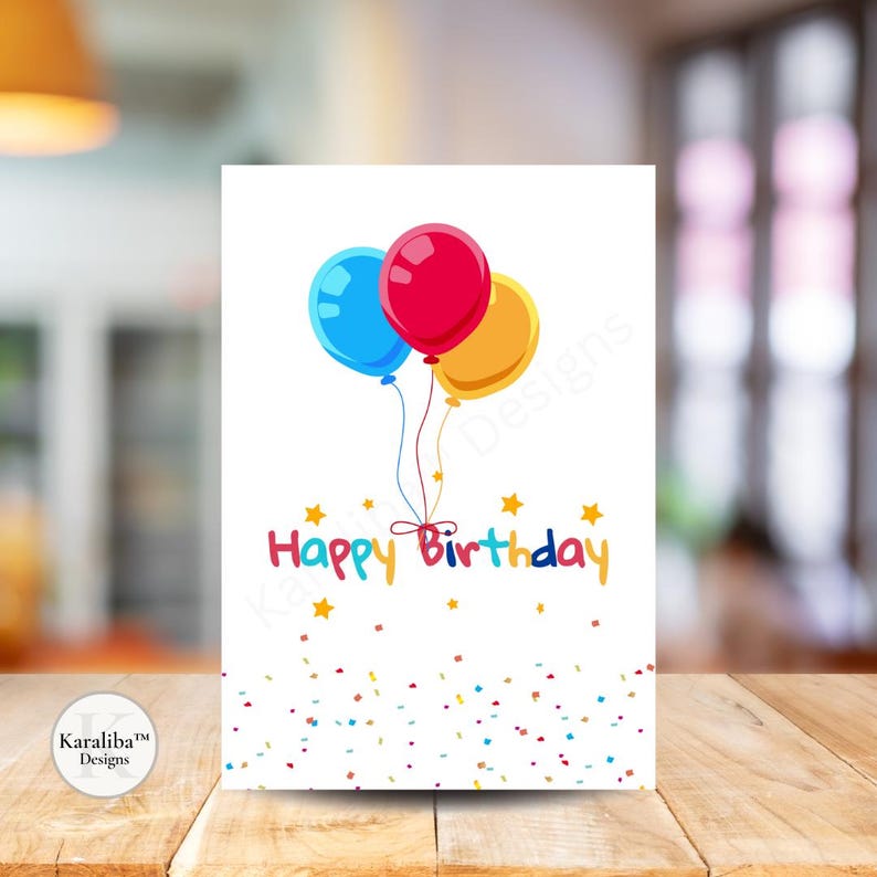 PRINTABLE Kids Happy Birthday Card Bundle, Set of 10 Cards - Etsy