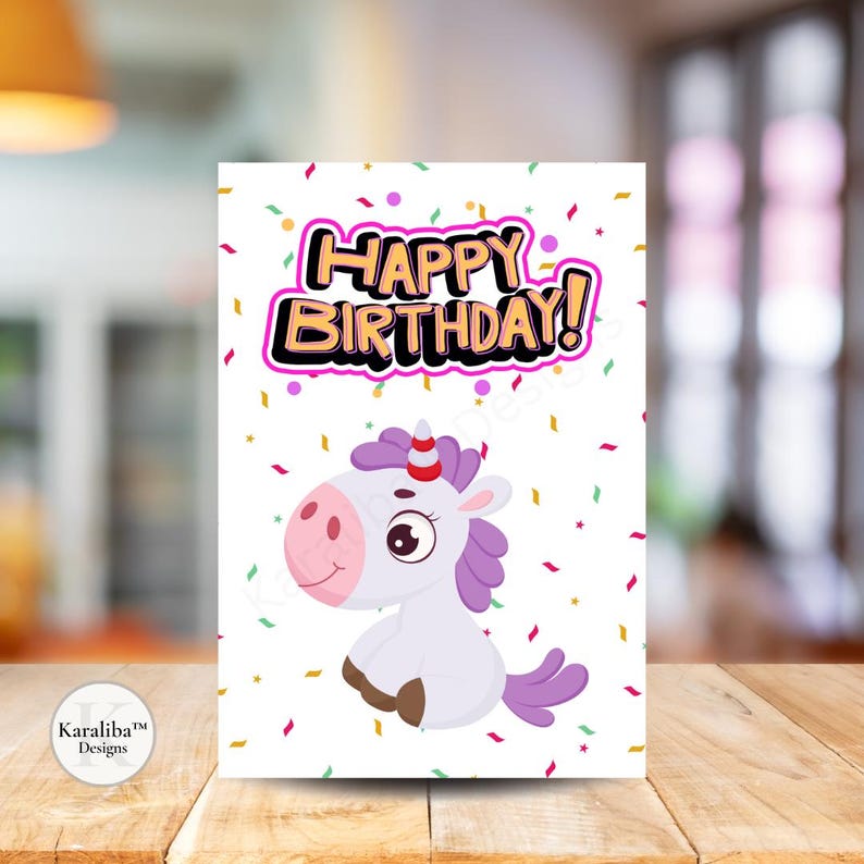 PRINTABLE Kids Happy Birthday Card Bundle, Set of 10 Cards - Etsy