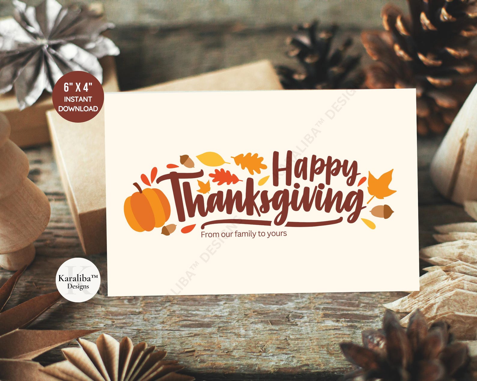 Printable Thanksgiving Greeting Card Bundle | Set of 10 Designs | 6x4 ...