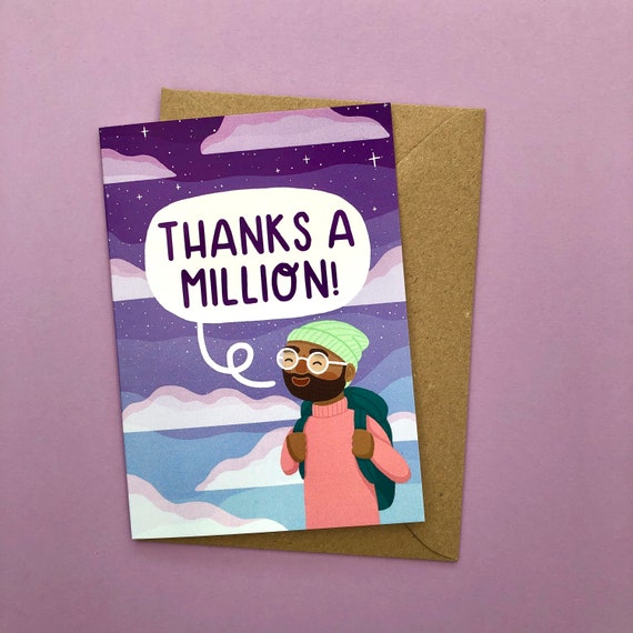 Thanks a Million Thank You Card | Etsy