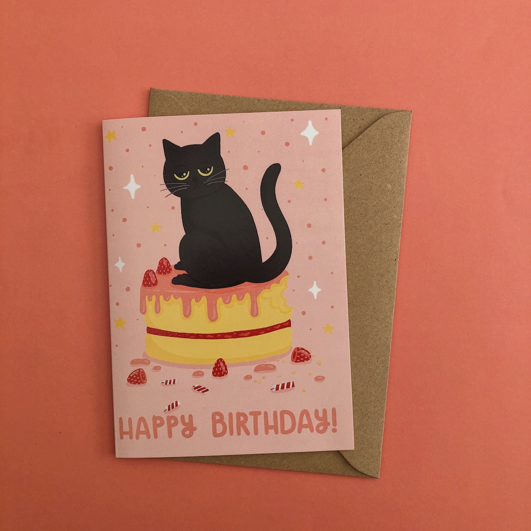 Grumpy Cat Birthday Card - Etsy