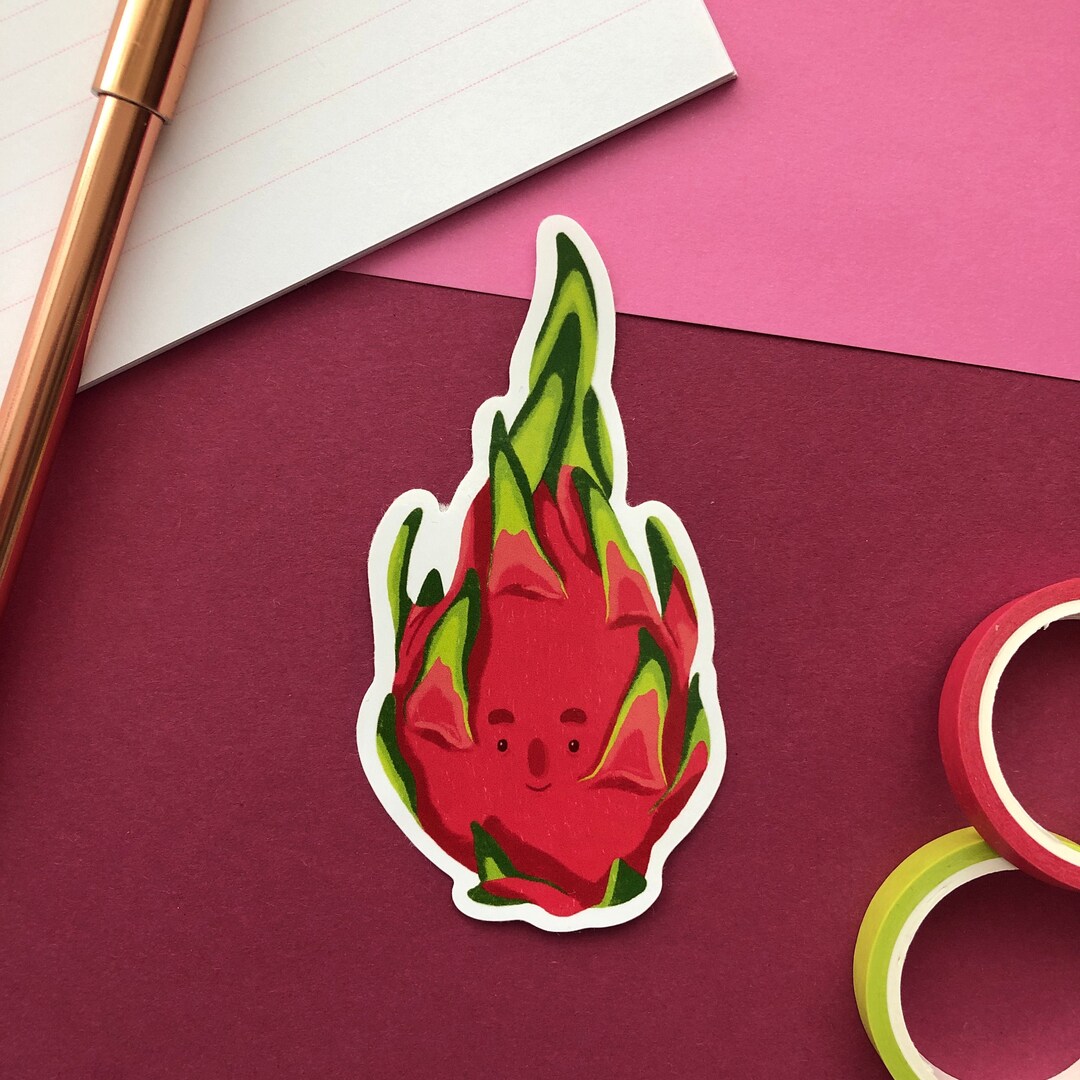 Dragon Fruit Vinyl Sticker - Etsy
