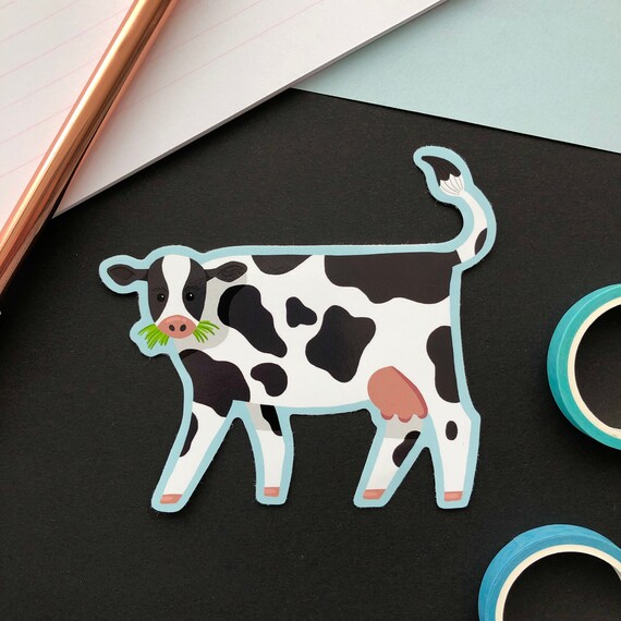 Cow Vinyl Sticker | Etsy