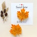 Fall Maple Leaf Hair Clip/orange Felt Mini Leaf Newborn Headband - Etsy